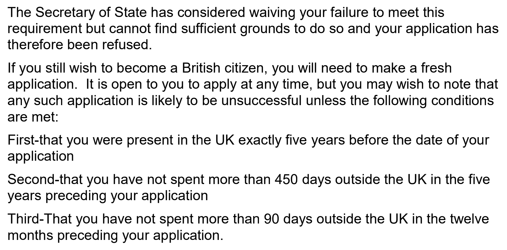 Avoiding a naturalisation refusal: absences (and COVID)!